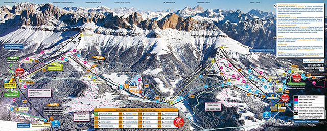Carezza - Passo Costalunga skimap - Where skiing